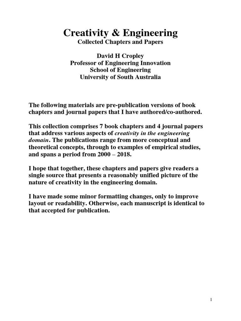 The Science of Creativity in The Enginee PDF | PDF | Creativity | Expert