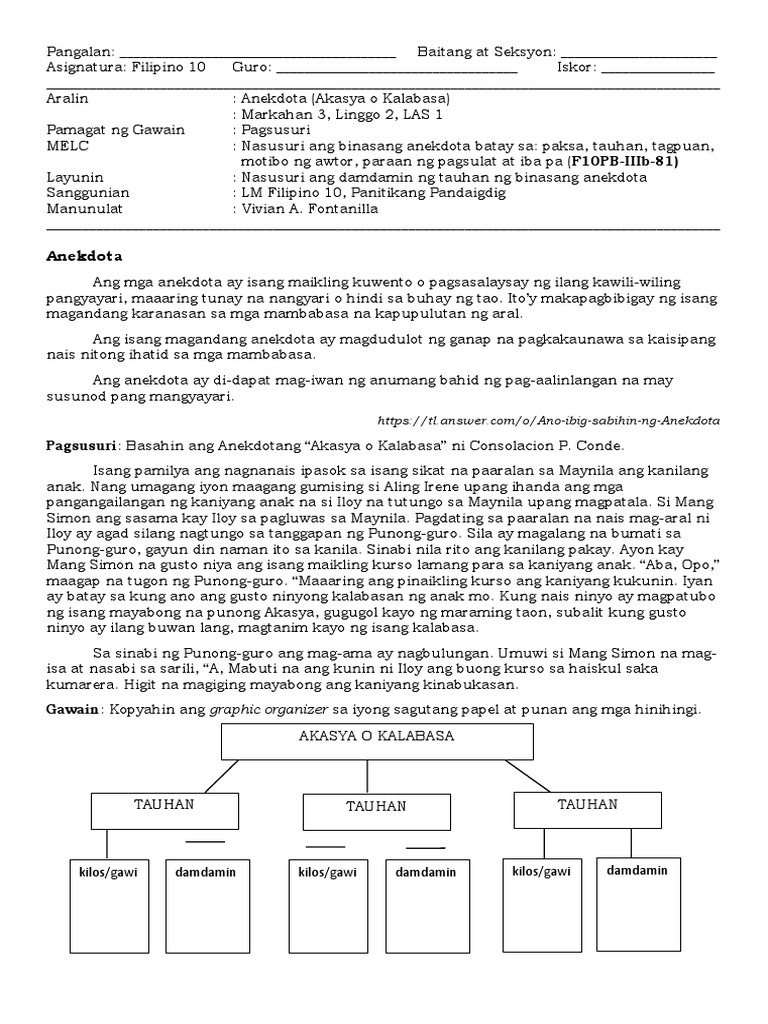 LAS Q3 WEEK 2, Fil 10 | PDF