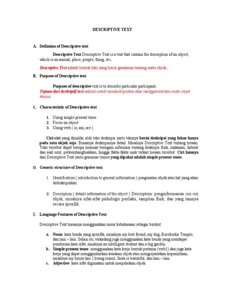 Descriptive Text | PDF