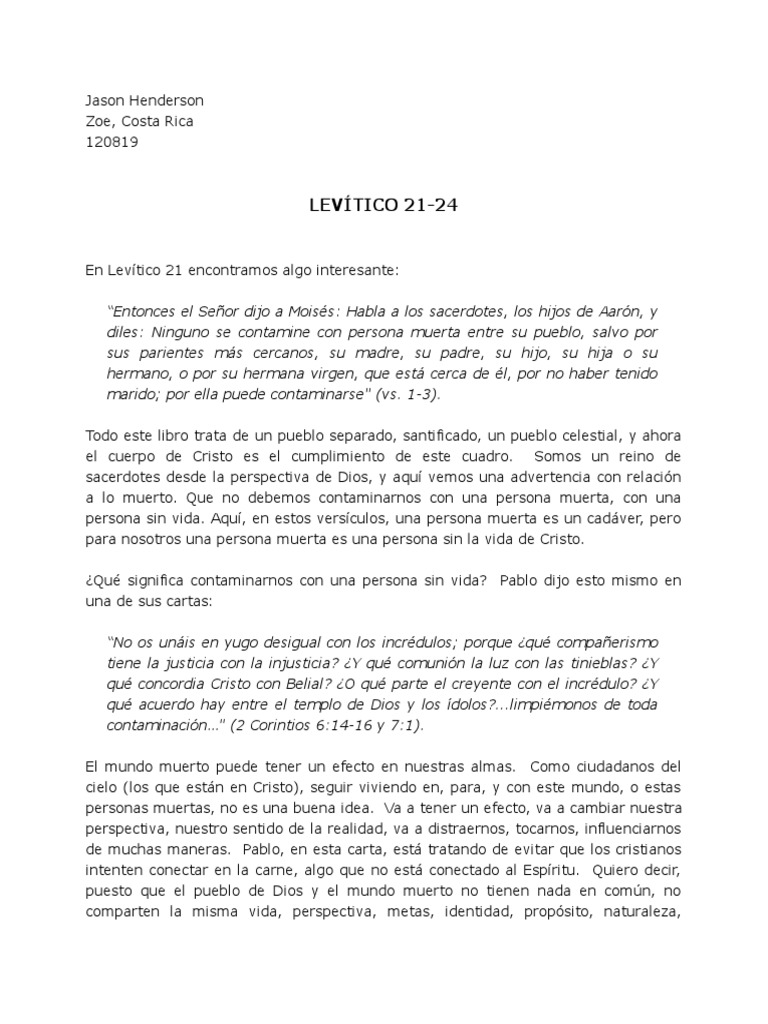 080TS Levitico 21-24 | PDF | Cristo (título) | Sacerdote