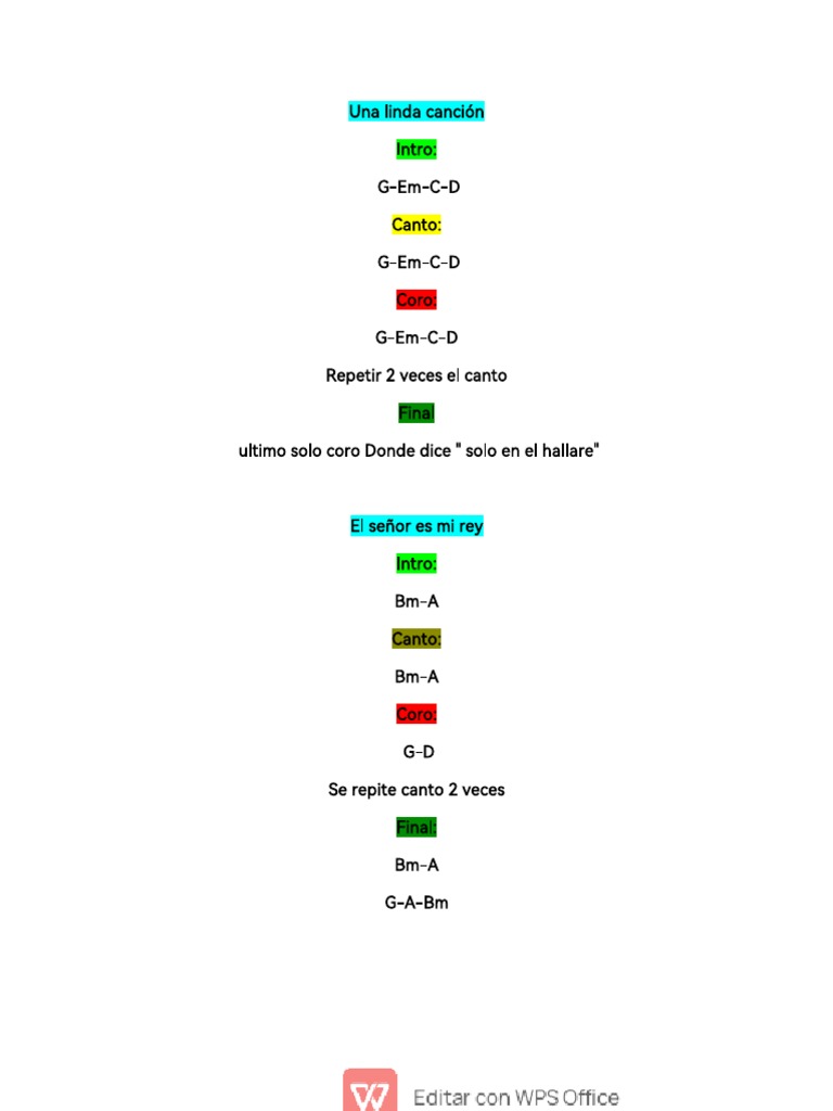 Notas para Cantos | PDF