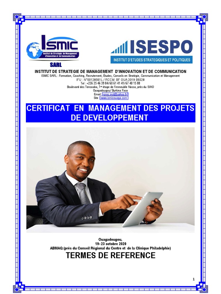 TDR Management de Projets de Developpement | PDF | Business