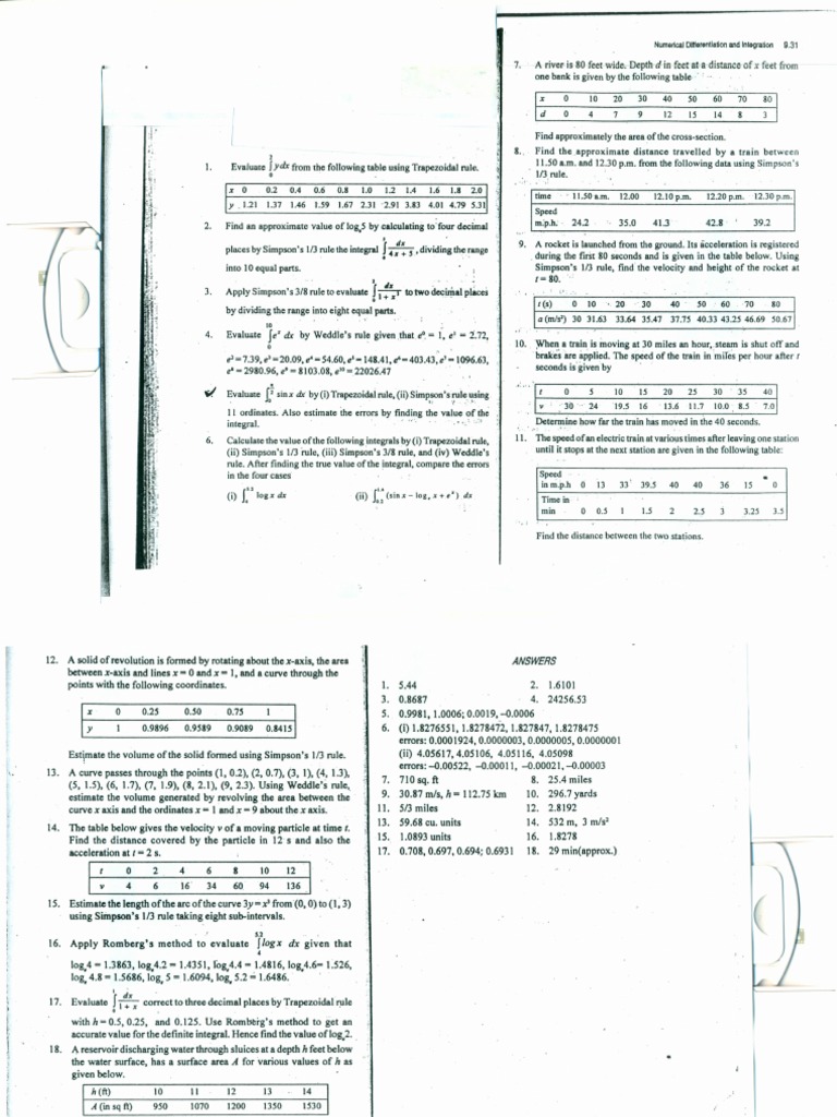 Numerical Integration New | PDF | Integral | Physical Quantities