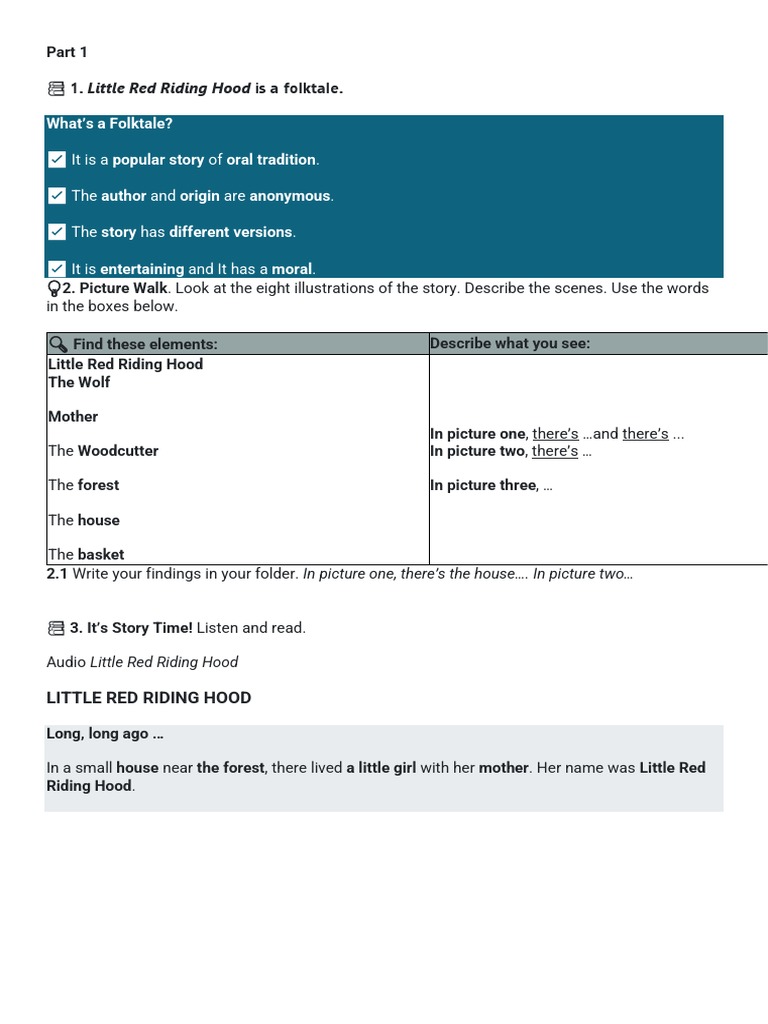 Little red riding hood 5th | PDF | Little Red Riding Hood