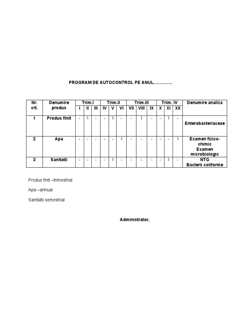 Program Autocontrol | PDF