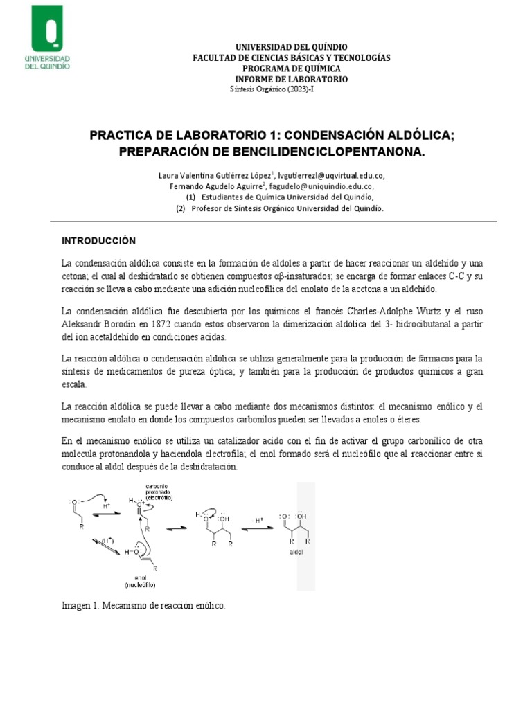 Condensacion Aldolica | PDF | Sustancias químicas | Cambio