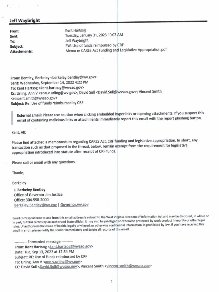 Jeff Waybright Email Chain | PDF