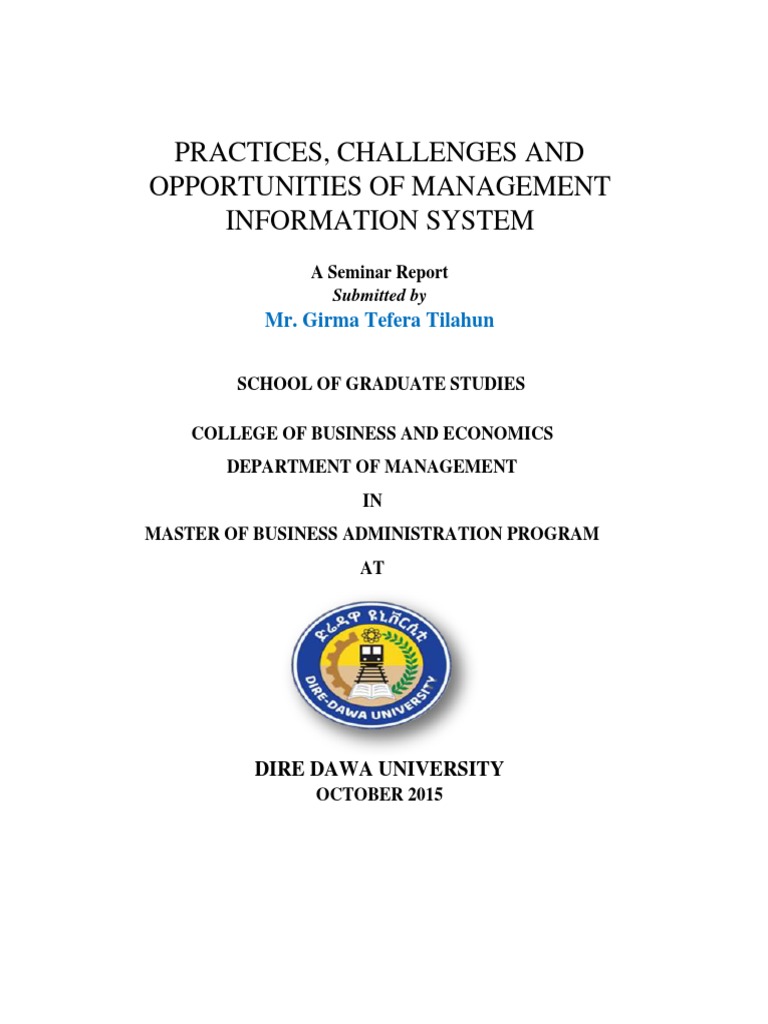 Seminar Girma Tefera | PDF | Information Technology | Computing