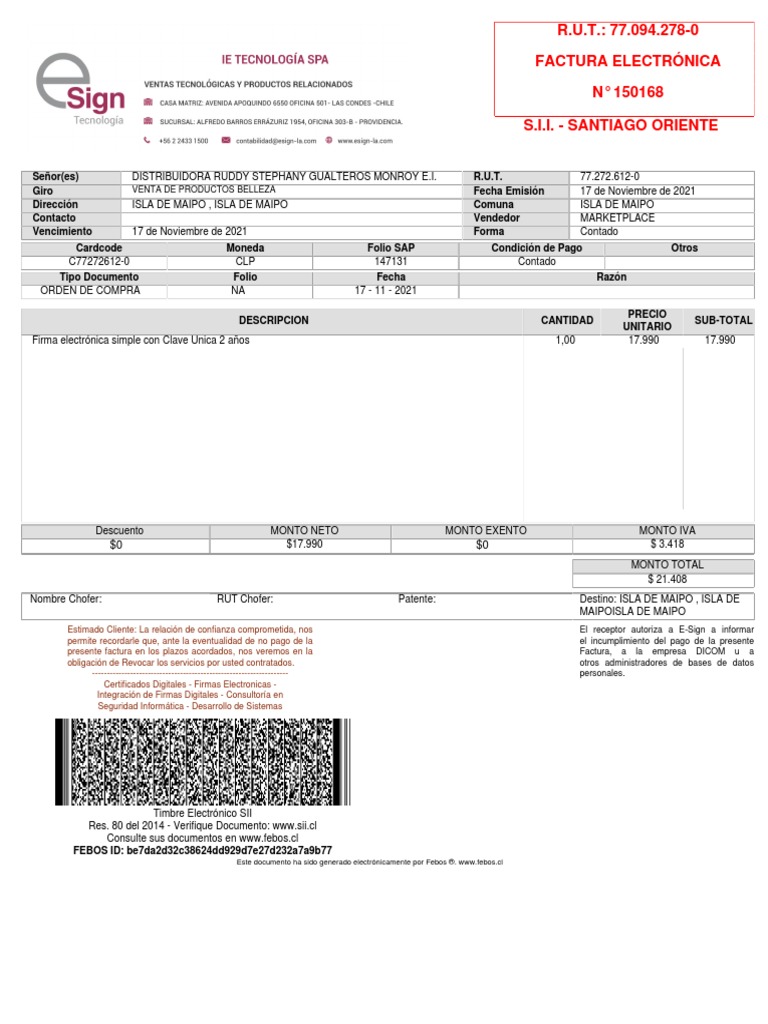 Factura Electronica | Descargar gratis PDF | Factura | Business