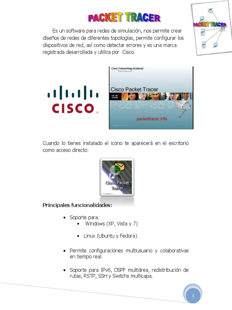 Manual Básico Packet Tracer.02 | Descargar gratis PDF | Dirección IP | Internet