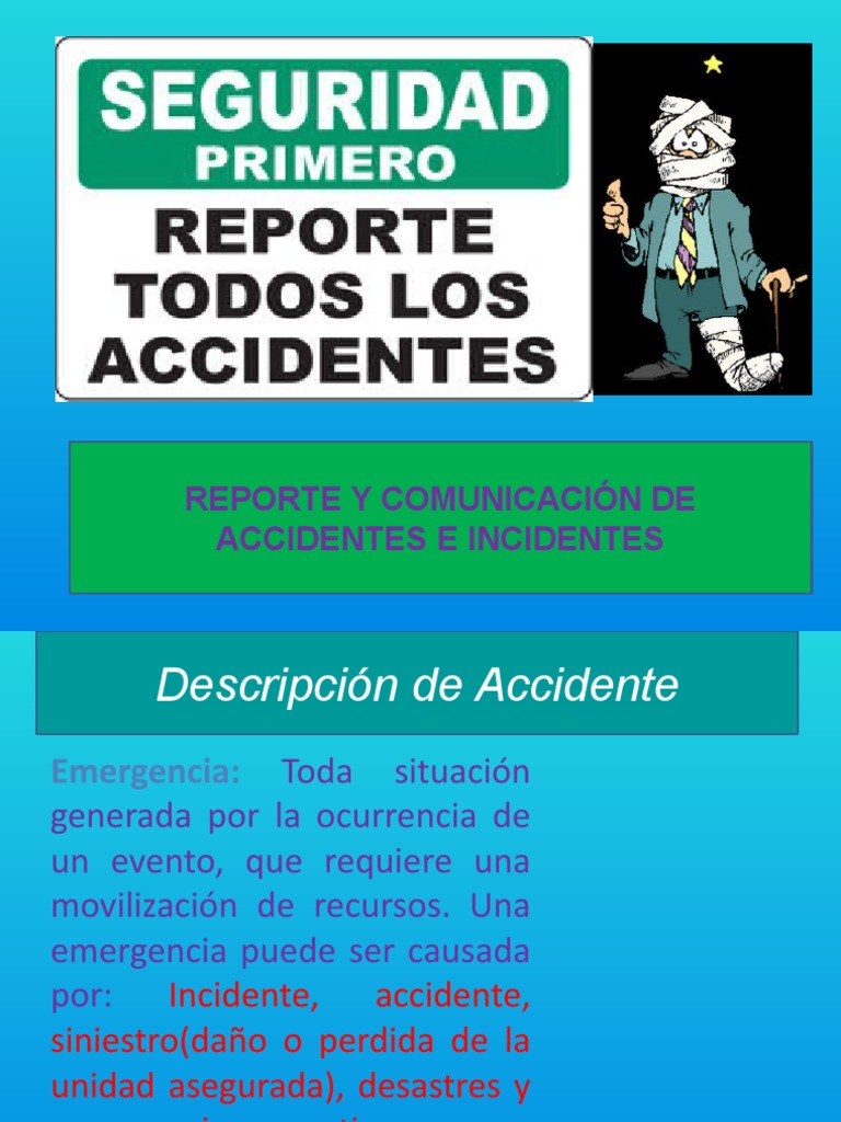 Reporte y Comunicacion de Accidentes e Incidentes | PDF
