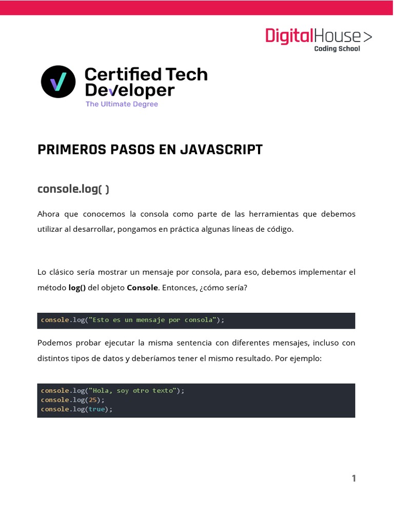 2 Console - Log, Alert | PDF | Script Java | Gestión de tecnología de ... 2 Console - Log, Alert | PDF | Script Java | Gestión de tecnología de ...