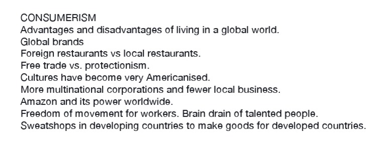 Consumerism c1 Monologue 2018 | PDF