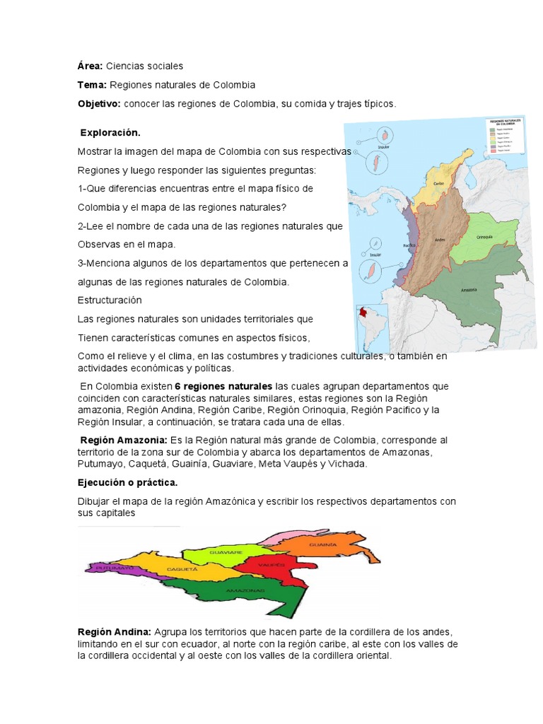 Regiones Naturales de Colombia | PDF