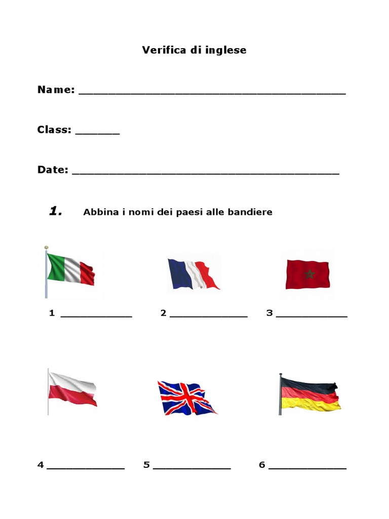 Verifica Di Inglese | PDF