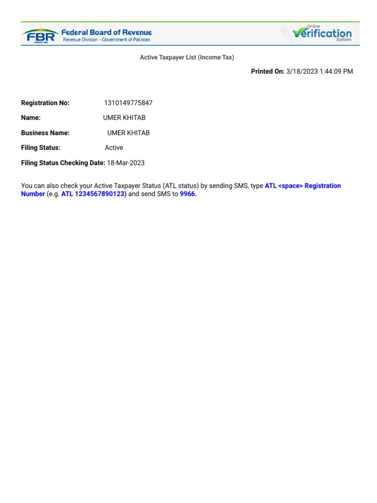 ATL Certificate | PDF