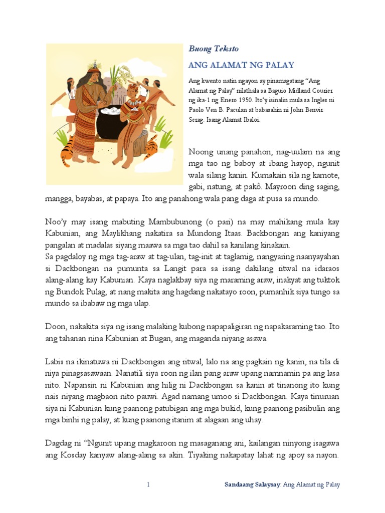 02-Ang-Alamat-ng-Palay-Buong-Teksto | PDF