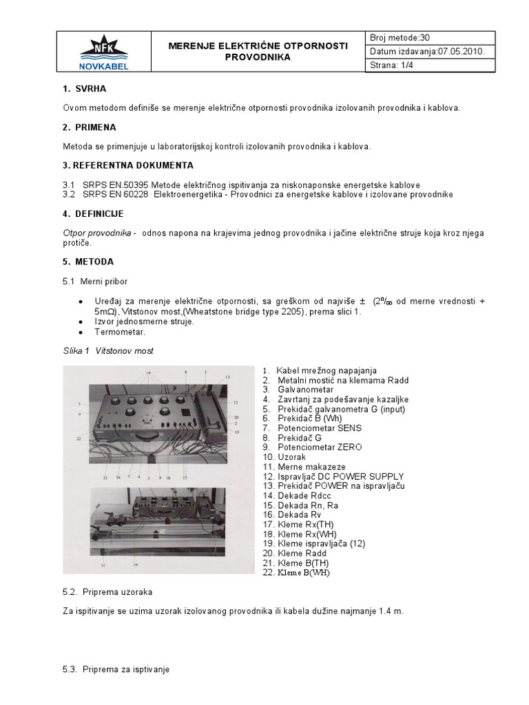 30 - Merenje El. Otpora Provodnika | PDF