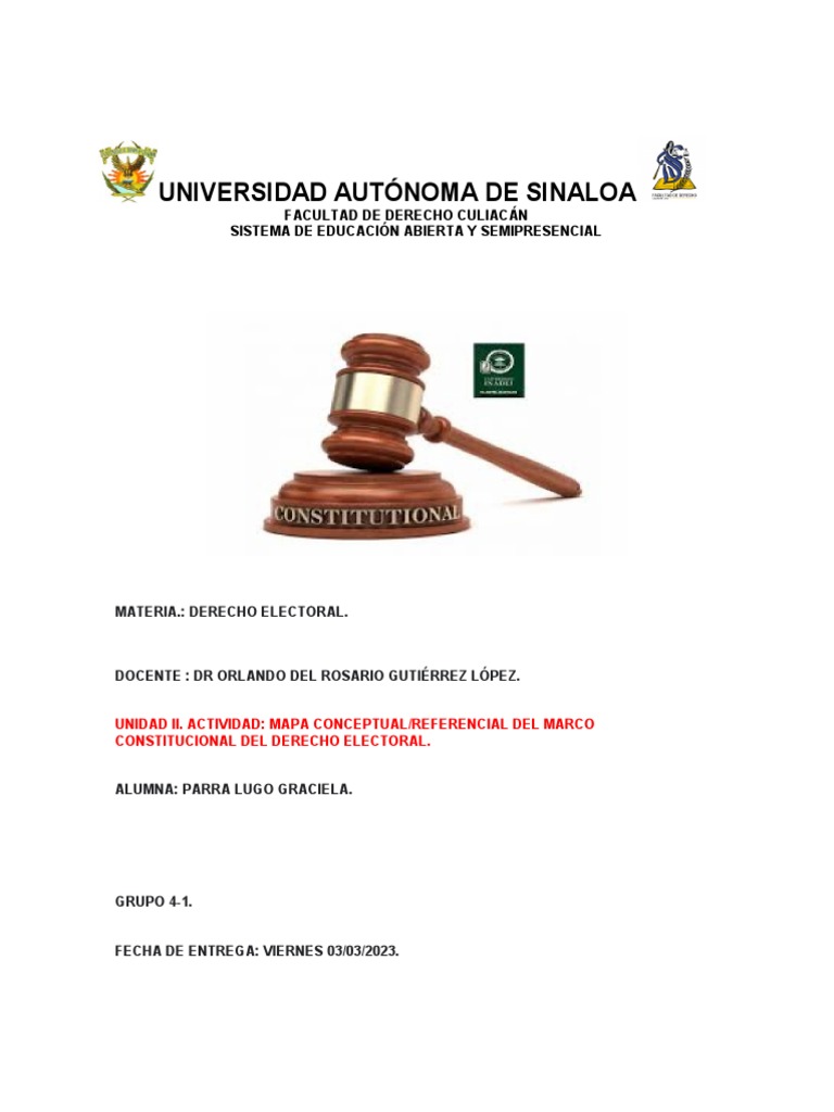 Unidad 2. Marco Constitucional. | PDF