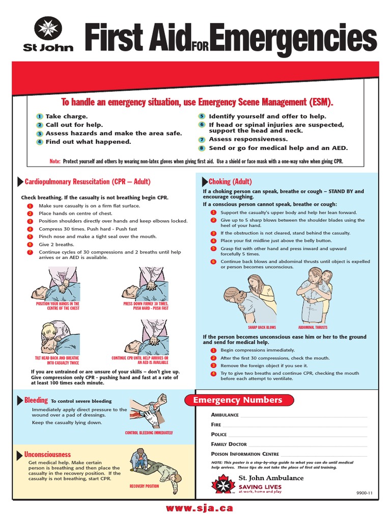 First Aid Sja Poster Emergency Adult e PDF | Download Free PDF ...
