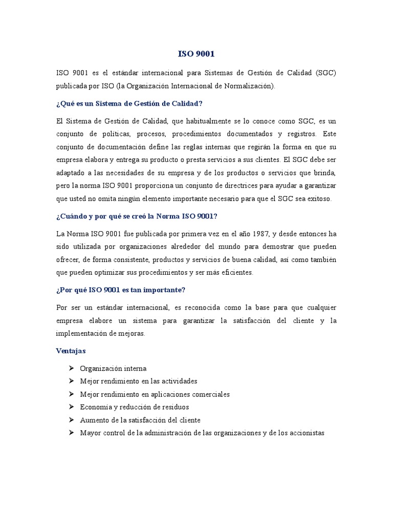 Iso 9001-9002-9003 | PDF | Calidad (comercial) | Iso 9000