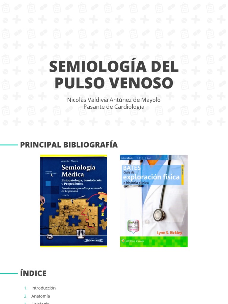 Semiología del Pulso Venoso | PDF | Especialidades Medicas | Sistema ...