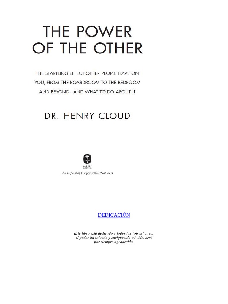 El Poder Del Otro. Henry Cloud | PDF | Mente | Cerebro