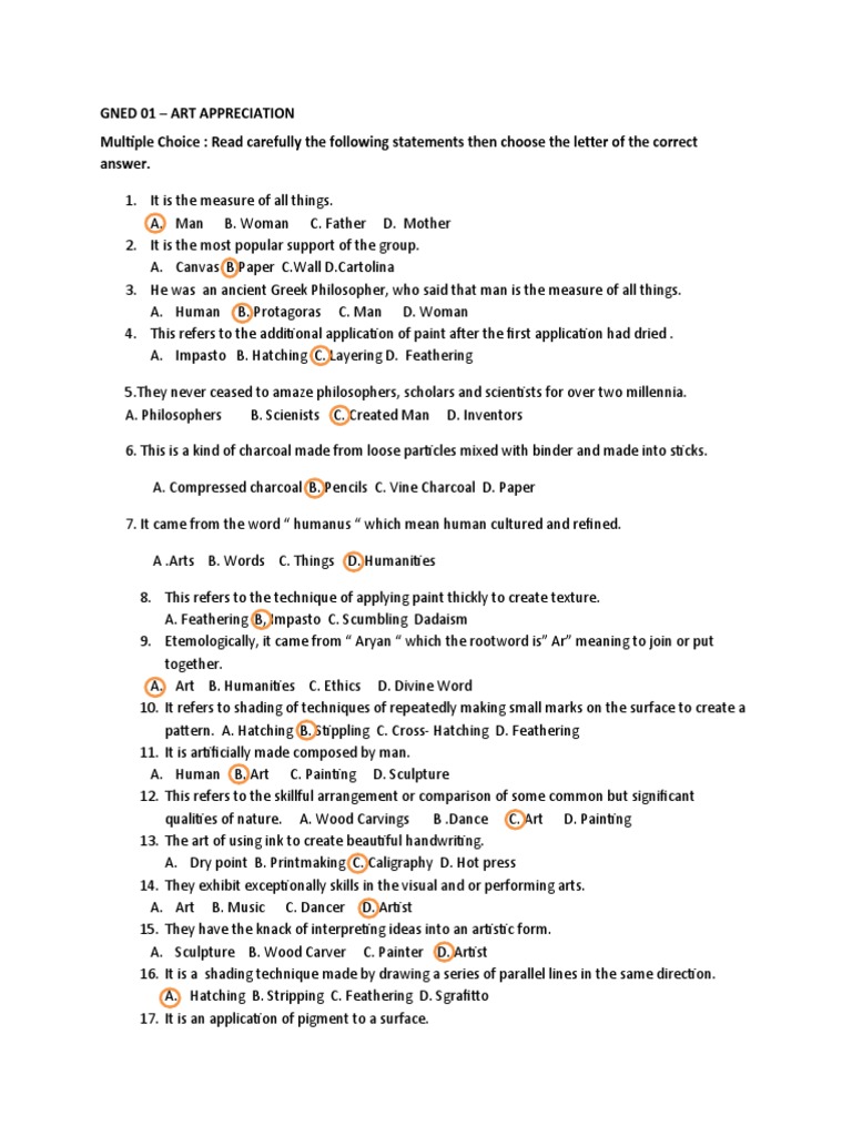 Art Quiz | Download Free PDF | Drawing | Paintings