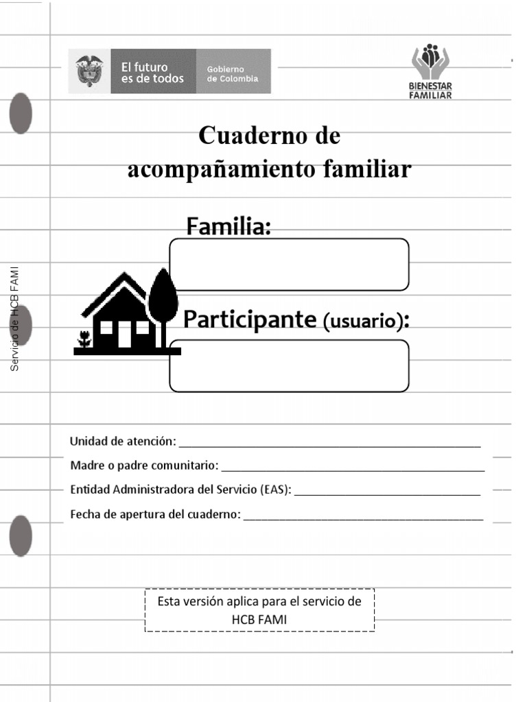 Cuaderno de Acompañamiento Familiar HCB FAMI Versión Junio | PDF