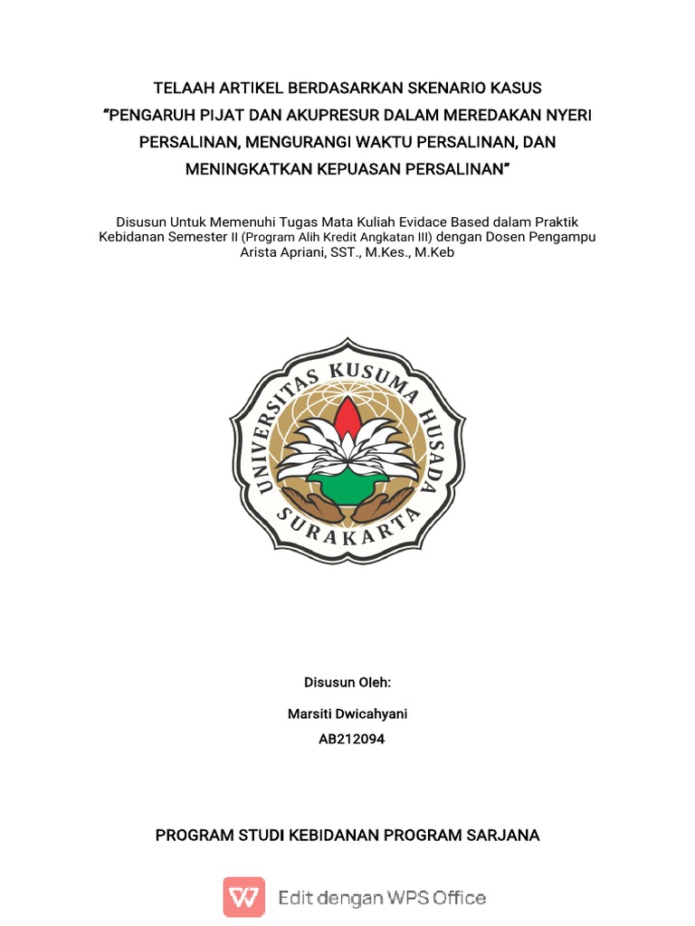 Telaah Artikel | PDF | Kesehatan Holistik