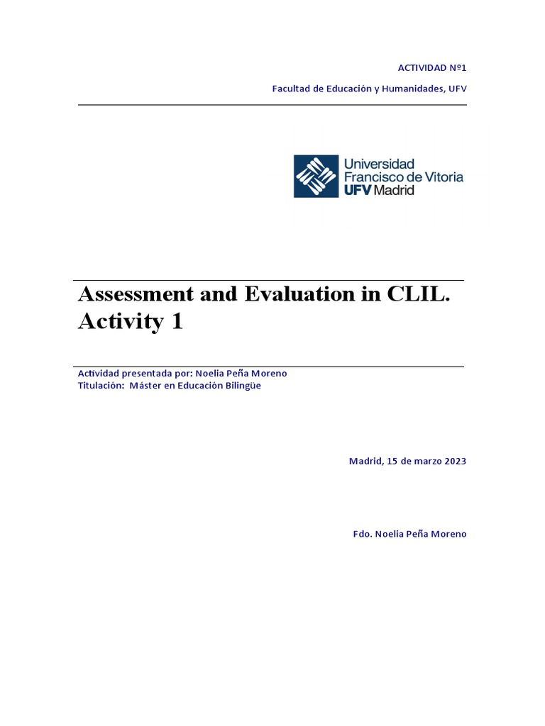 Activity 1 Noelia Peña | Download Free PDF | Educational Assessment | Learning