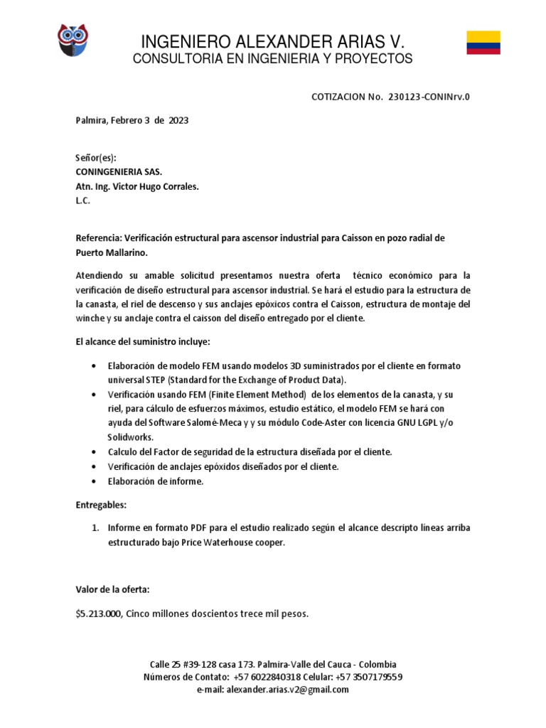 Cotizacion Persona Natural AAV 230123CONINrv0 PDF | PDF | Computadoras