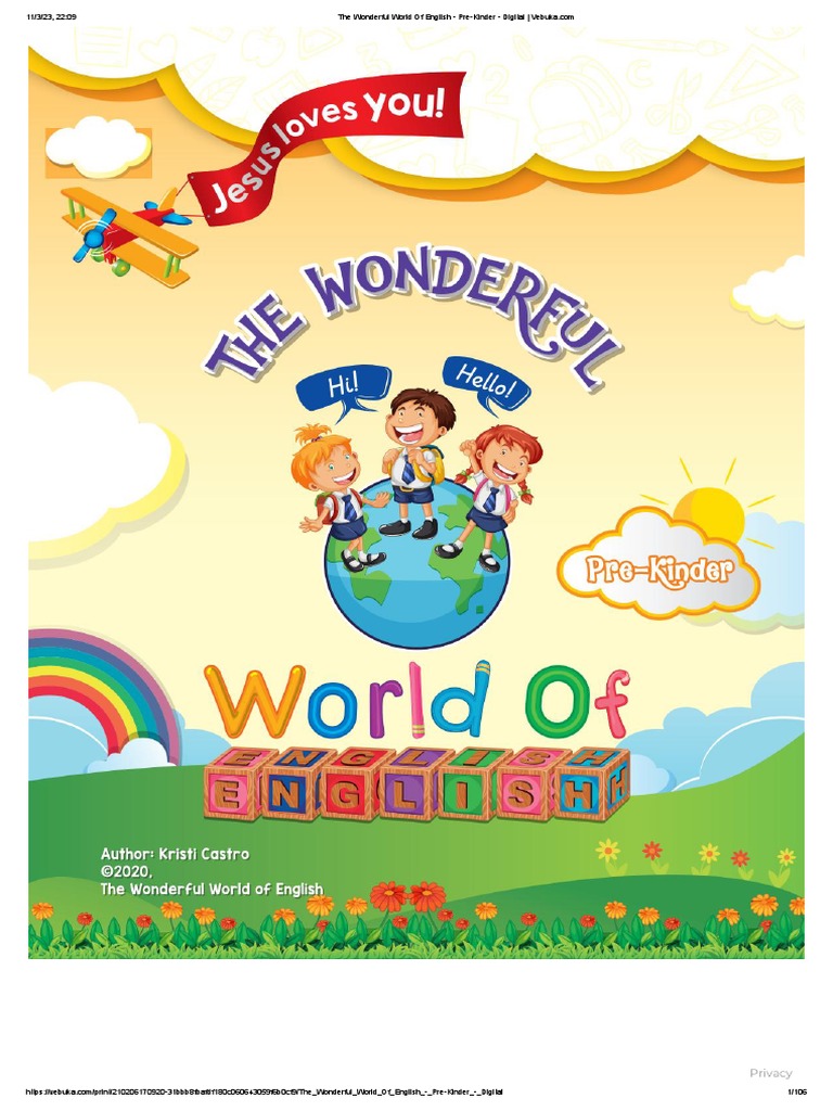 Wonderful World of English - Pre-Kinder | PDF | Science & Mathematics