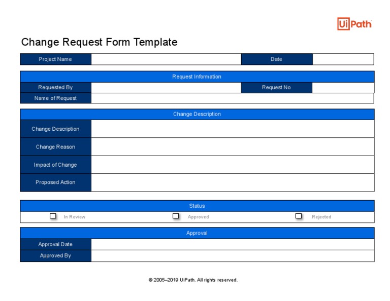 Change Request Form Template | PDF