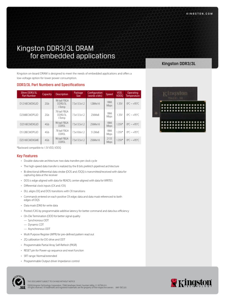 MKF 585 DDR3 3L Us | Download Free PDF | Dynamic Random Access Memory | Computer Engineering