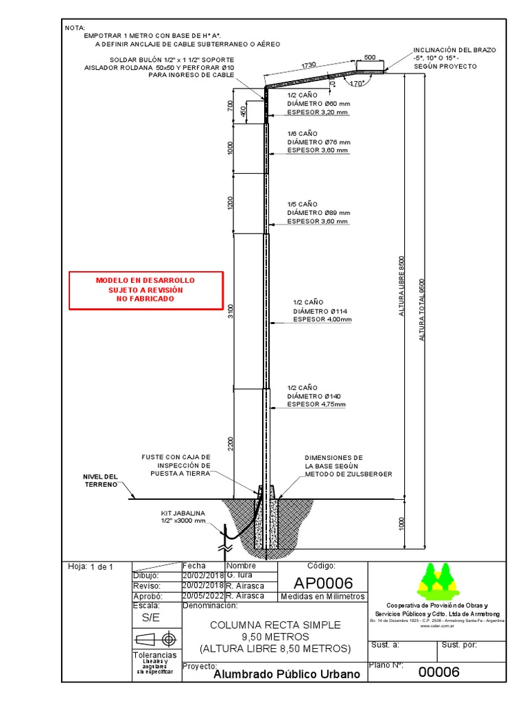 Ap0006 - Columna - Recta - 9 - 50 - Metros | PDF | Metro