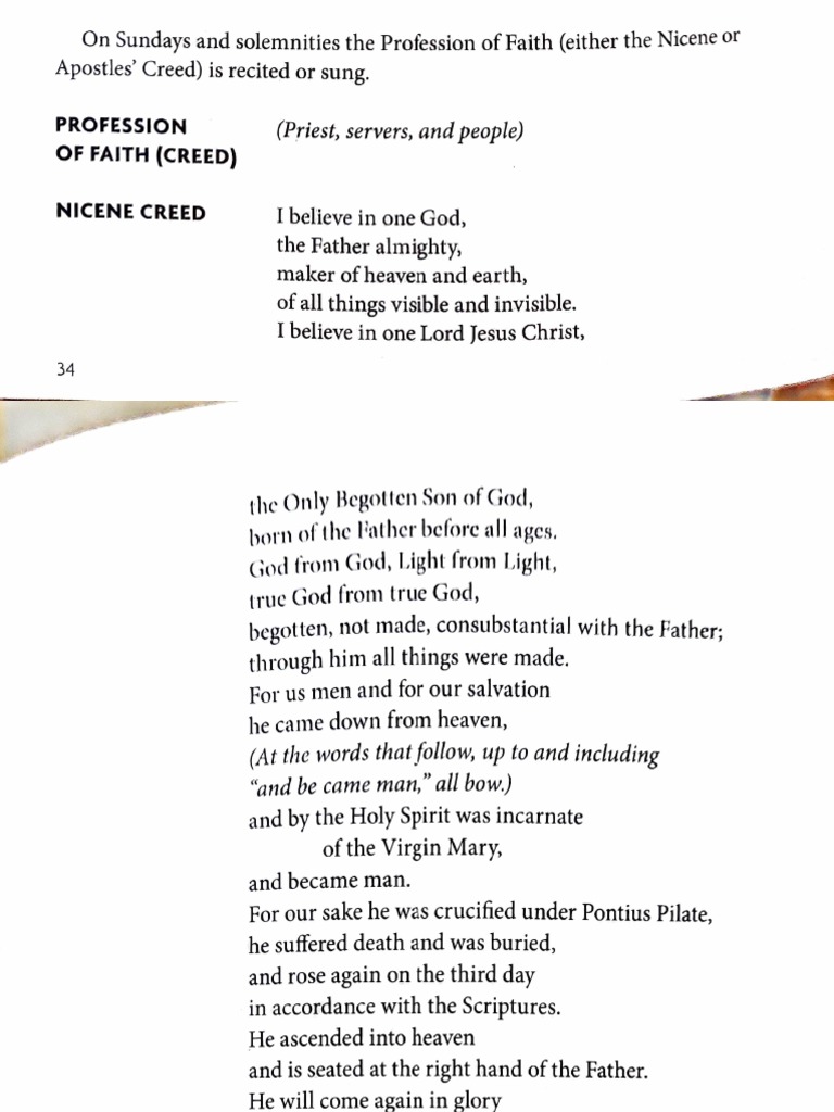 Nicene Creed: Profession of Faith | PDF