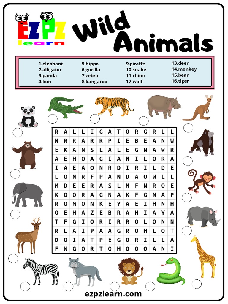 A Visual Representation of Animals Grouped by Color with Associated ...