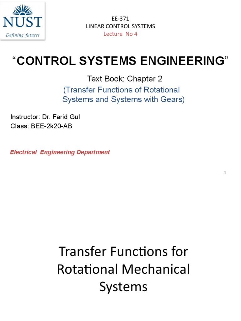 Lecture 04 Rotational Mechanical Systems | PDF | Torque | Mechanical ...
