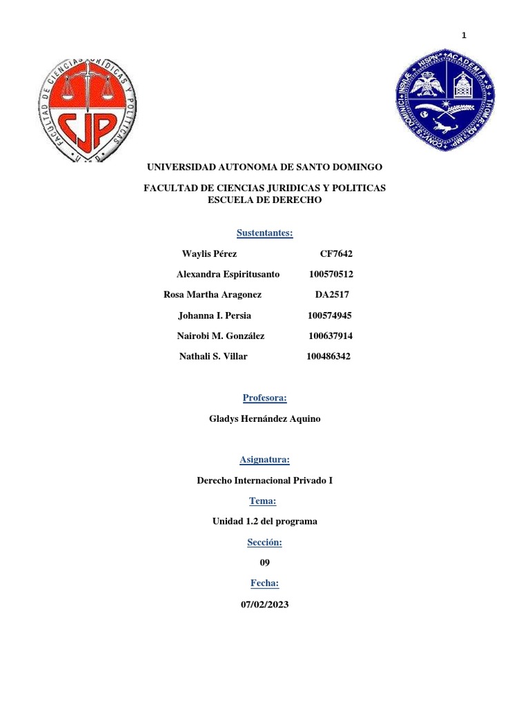 1.2 UNIVERSIDAD AUTONOMA DE SANTO DOMINGO Uasd | PDF | Estado (política ...