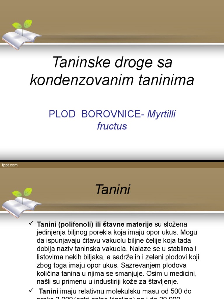 Taninske Droge Sa Kondenzovanim Taninima | PDF