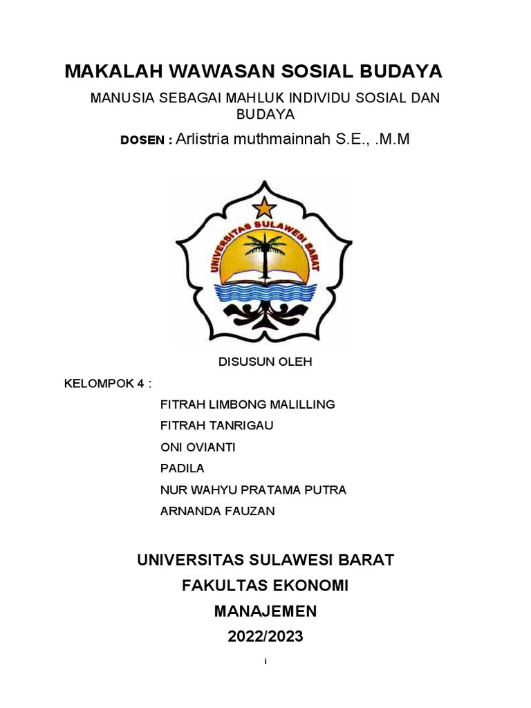 Makalah Wawasan Sosial Budaya | PDF