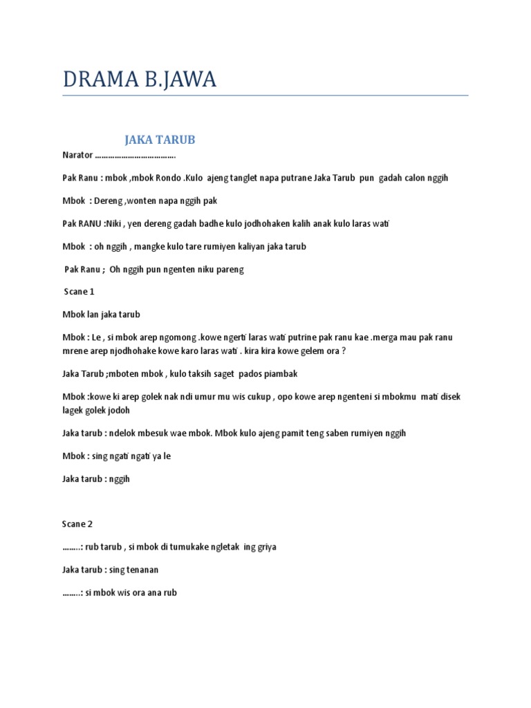 Drama B.jawa-1 | PDF