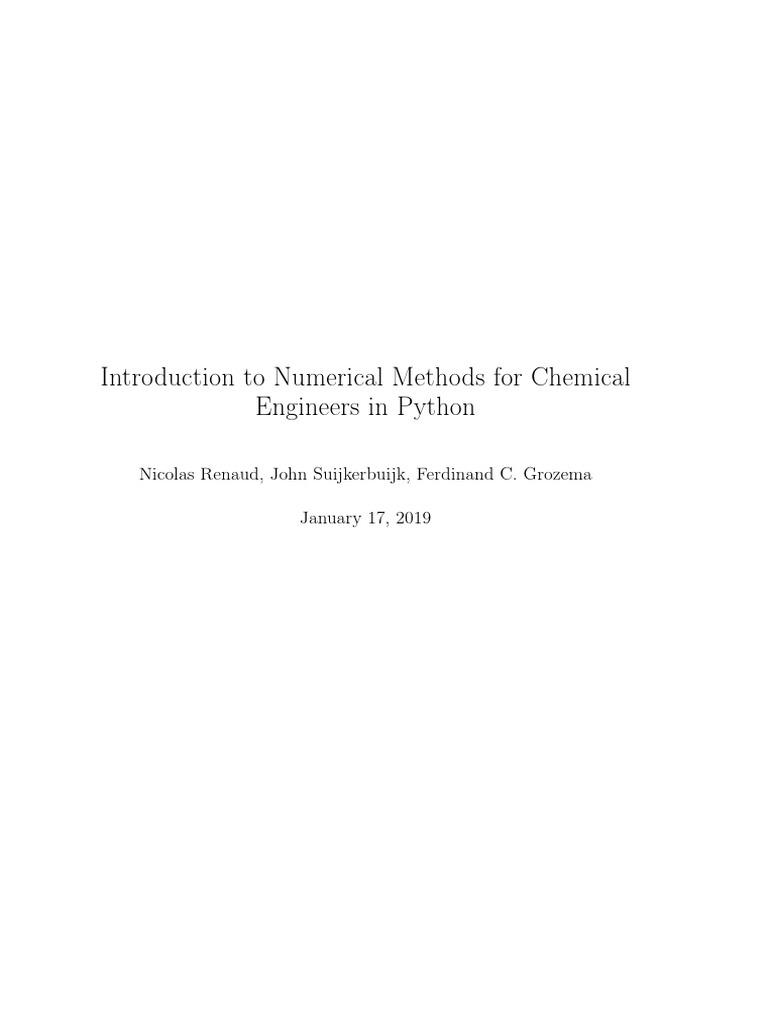 Numeriek PDF For Chemical Engineers | PDF | Partial Differential ...