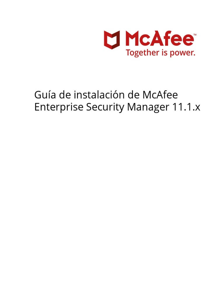 Guia de Instalacion de Mcafee Enterprise Security Manager 11.1.x.pdf Filenameutf ...