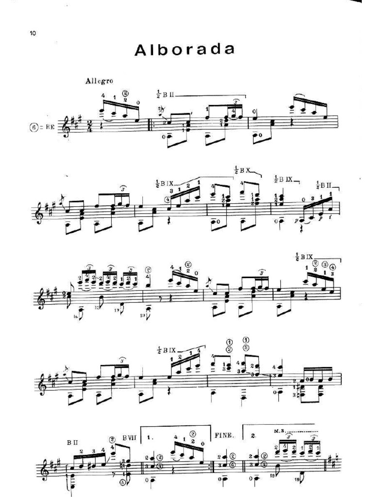 Tarrega Alborada y Capricho Arabe Gangi Carfagna Ed. Berben | PDF