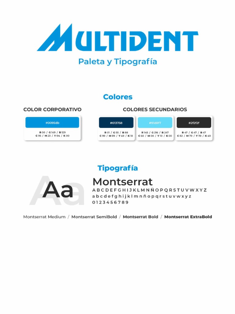 Multident Paleta y Tipografía | PDF