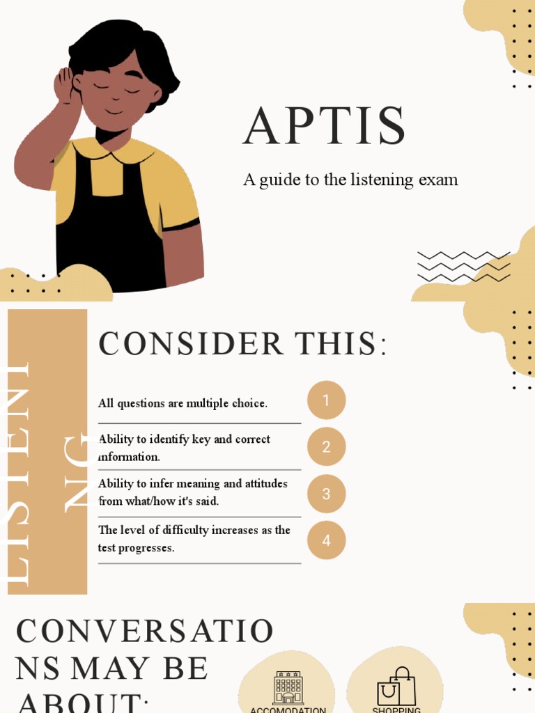 A Guide To The Aptis Listening Exam | PDF | Linguistics | Cognitive Psychology