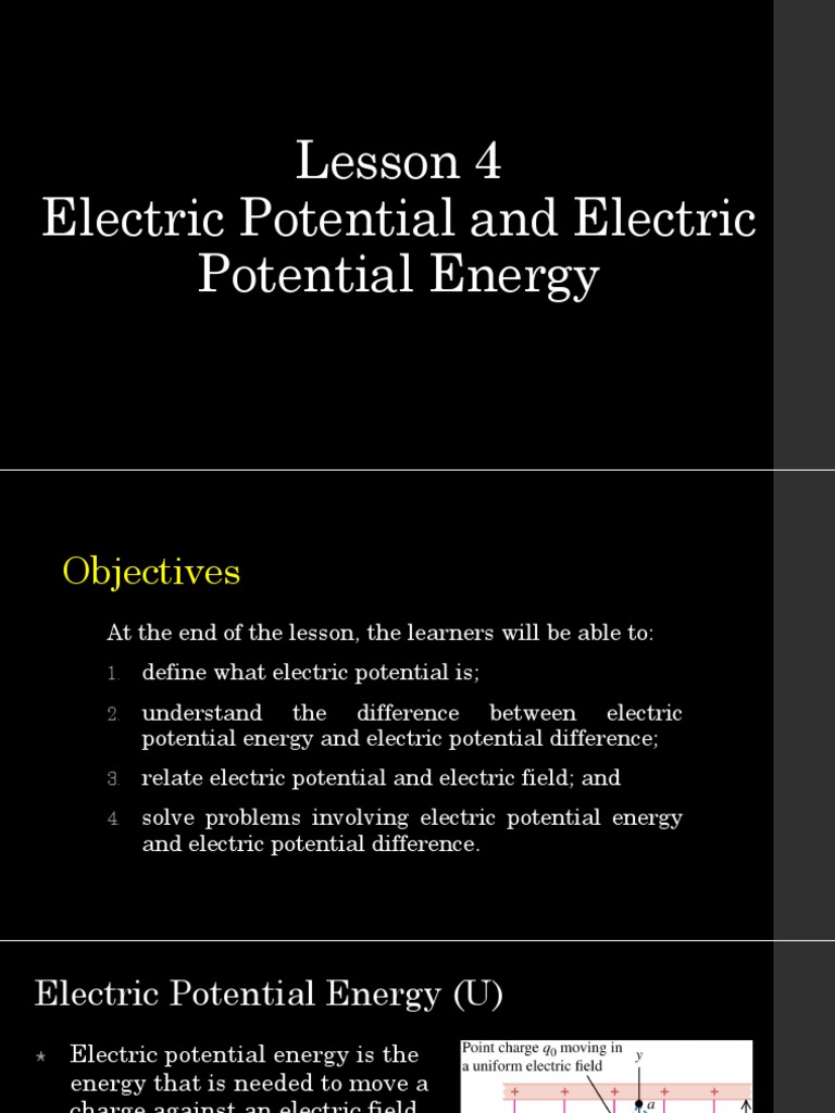 Electric Potential and Energy Explained | PDF | Potential Energy ...