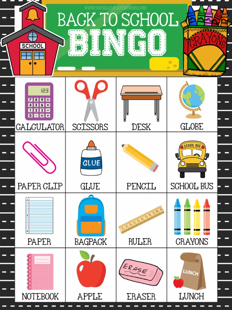 Back To School BINGO Card 3 PDF | PDF
